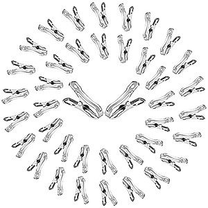 40 PCS Garden Clips, Boyistar Grip Strong Heavy Duty Greenhouse Clamps Clips Made of Stainless Steel for Plant Cover or Shade Cloth on Garden Hoops or Greenhouse Frame