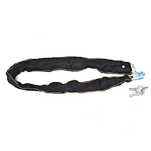 MGUOTP Bicycle Lock Reinforced Metal Heavy Motorbike Motorcycle Bicycle Chain Lock with Keys Bike Locks (Color : Black)
