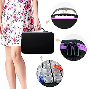 TUNE HSV 60 Slots Diamond Painting Storage Containers Upgraded Accessories and Tools Pen Tray, Tools Organizer, Shockproof Diamond Art Storage Case, Jewelry Beads Storage Box (60 Slots)