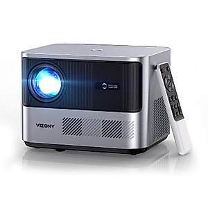 VIZONY FHD 1080P Projector 4K Support, 800ANSI 5G WiFi Bluetooth Projector, Outdoor Projector with Full-Sealed Engine/Electric Focus/4P4D/PPT/Zoom, Home Movie Projector Compatible w/iOS/Android/PC/TV
