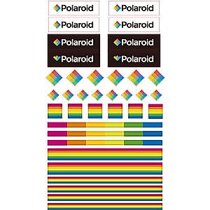 Zink Polaroid Colors Colorful & Decorative Logo Stickers for 2x3 Photo Paper