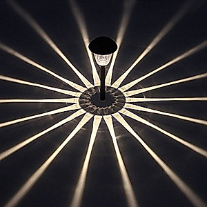 voona Solar Outdoor Pathway Lights Matt Black Stainless Steel Painted LED Lights for Garden Landscape Path Yard Driveway (black-8pack)