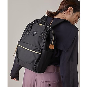 anello(アネロ) Anero ATB0197Z Backpack with Clasp, S, A4 Base, Water Repellent, Multiple Storage, PC Storage, Black