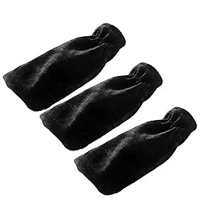 Tbest Plastic Covers Pedal Sleeves Piano,Piano Pedal Cover Foot Pad, 3 Pcs Pleuche Piano Pedal Protective Cover Case Musical Instruments Accessories(Black)