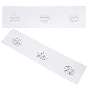 GDFYMI Shower Caddy Adhesive Sticker for Replacement, Nail Free Transparent Adhesive Hook Strip for Bathroom Storage Shelves and Kitchen Racks (2 Pack)