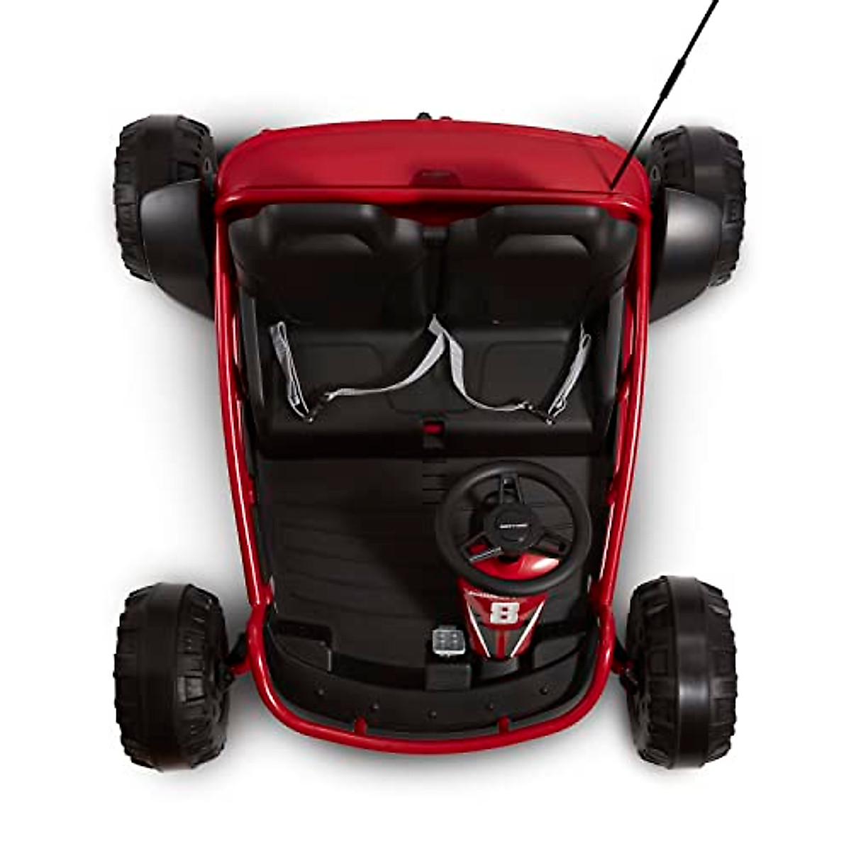 Radio Flyer Ultimate 24 Volt Electric Go-Kart for Kids Ages 3-8, 2-Seater, Red