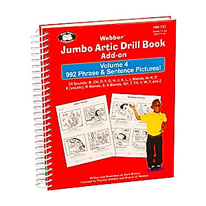 Super Duper Publications | Webber® Jumbo Artic Drill Book Phrase & Sentence Pictures Volume 4 | 992 Phrase & Sentence Pictures | Speech Therapy - Articulation | Educational Learning Resource