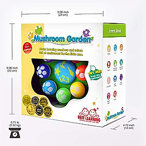 BEST LEARNING Mushroom Garden - Interactive Educational Light-Up Toddler Toys for 1 to 3 Years Old Infants & Toddlers - Colors, Numbers, Games & Music for Kids - Ideal Baby Toddler Toy Gifts