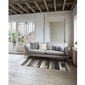 French Connection Home Mitsiki 27"x45" Moroccan Accent Rug, Charcoal