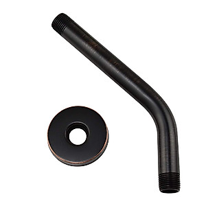 Purelux Shower Arm 8 Inches Universal Replacement Made of Stainless Steel, Oil Rubbed Bronze Finish Flange Included