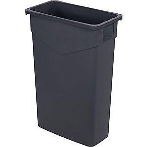 Carlisle FoodService Products 34202323 TrimLine Rectangle Waste Container Trash Can Only, 23 Gallon, Gray