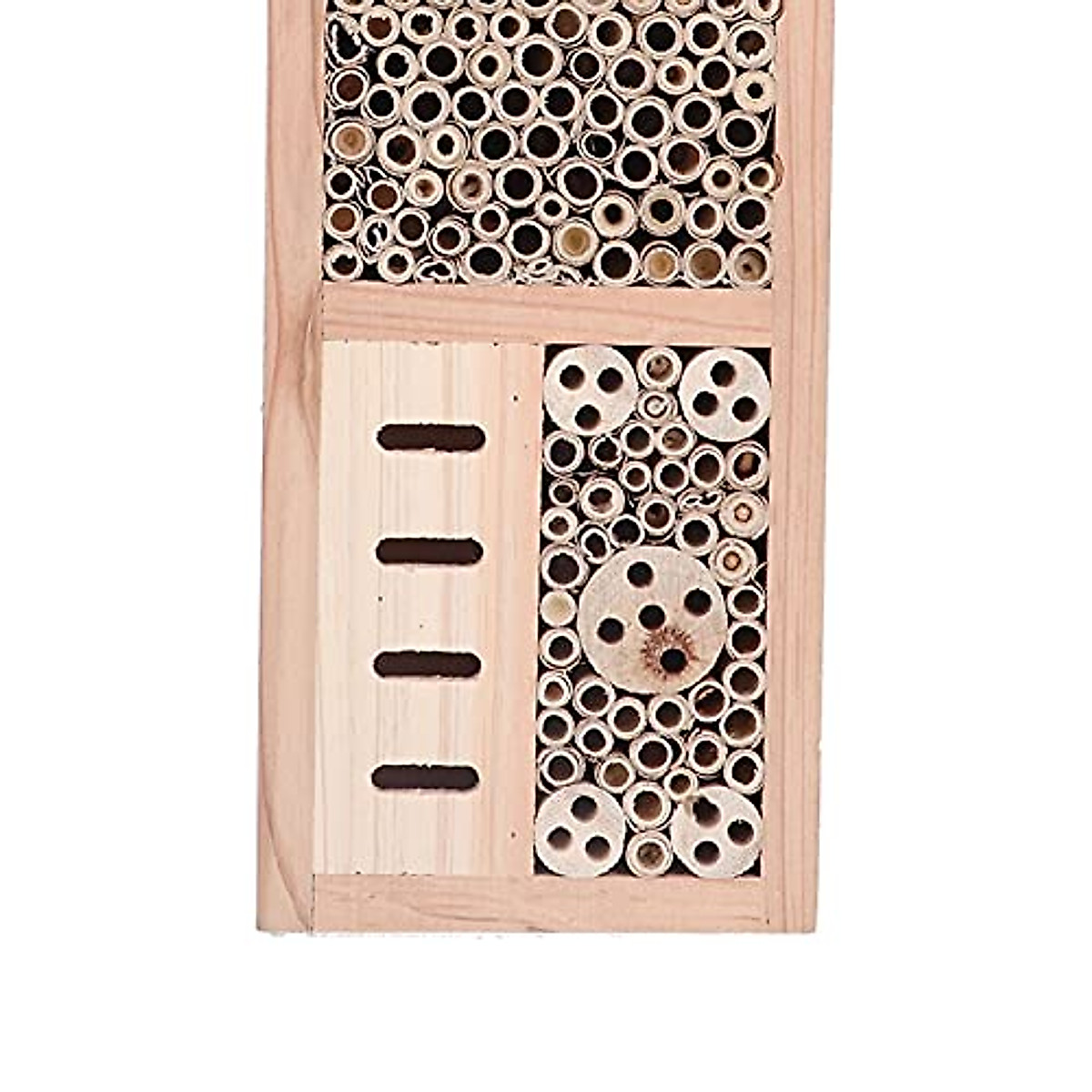 01 House, Durable Hanging House Multi-Purpose Tubular Channel Design Wooden for Garden