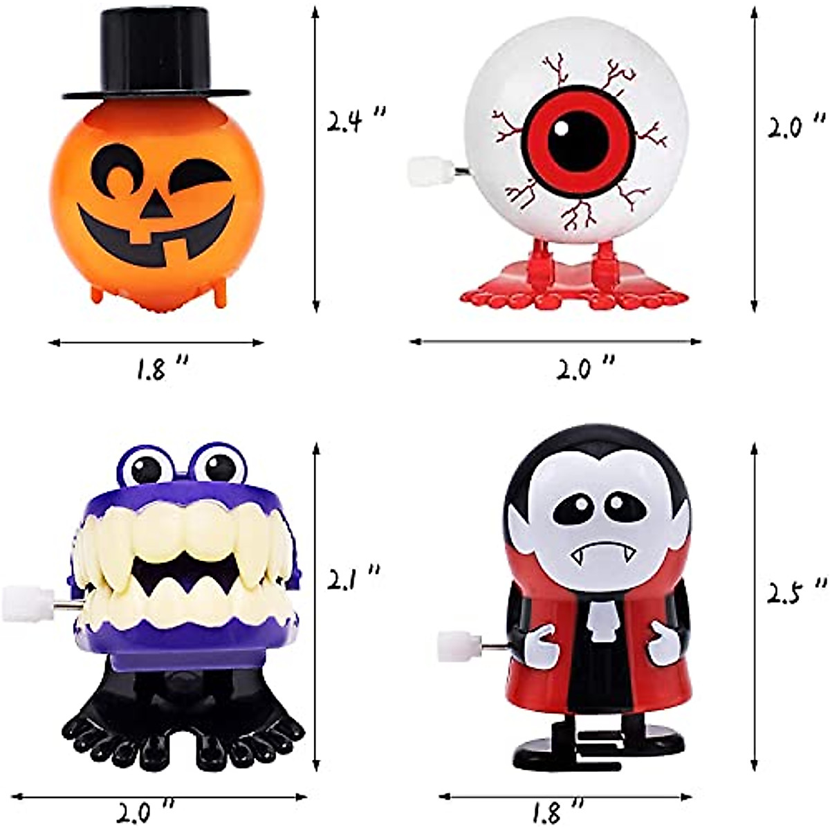 Uniqhia Halloween Wind-up Toys, 15PCS Clockwork Toys Supply for Party Favors Boys Girls Kids