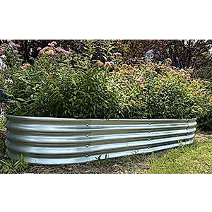 7 ft. x 3 ft. Raised Garden Bed Metal Elevated Planter for Vegetable Flower Herb