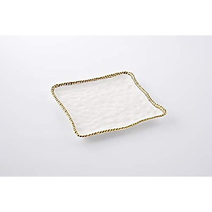 Pampa Bay Golden Salerno Porcelain Square Serving Platter