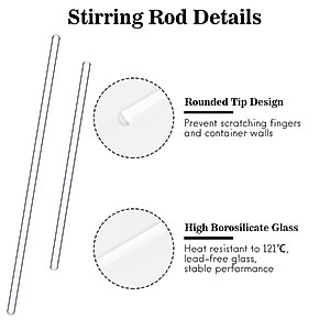 3Pcs Glass Pipettes Dropper, 10ml Graduated Liquid Dropper with 2 Stirring Rod, Rubber Bulb and Cleaning Brush, Transfer Pipettes for Essential Oil