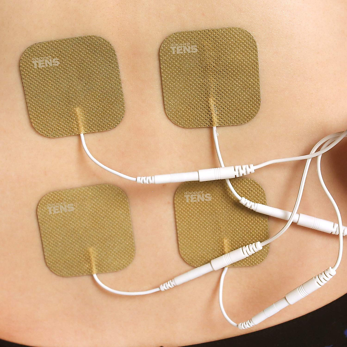 TENS Wired Electrodes Compatible with TENS 7000, Premium Replacement Pads for TENS Units, Discount TENS Brand (2in x 2in, 20 Pack)
