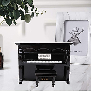 FTVOGUE Miniature Wooden Piano Model Musical Instrument Model Home Decor Ornaments Furniture Scene Accessories