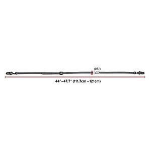 44" ~ 47.7" byhands Genuine Leather Adjustable Crossbody Bag Strap with Leather Tab, Tan (40-1150)