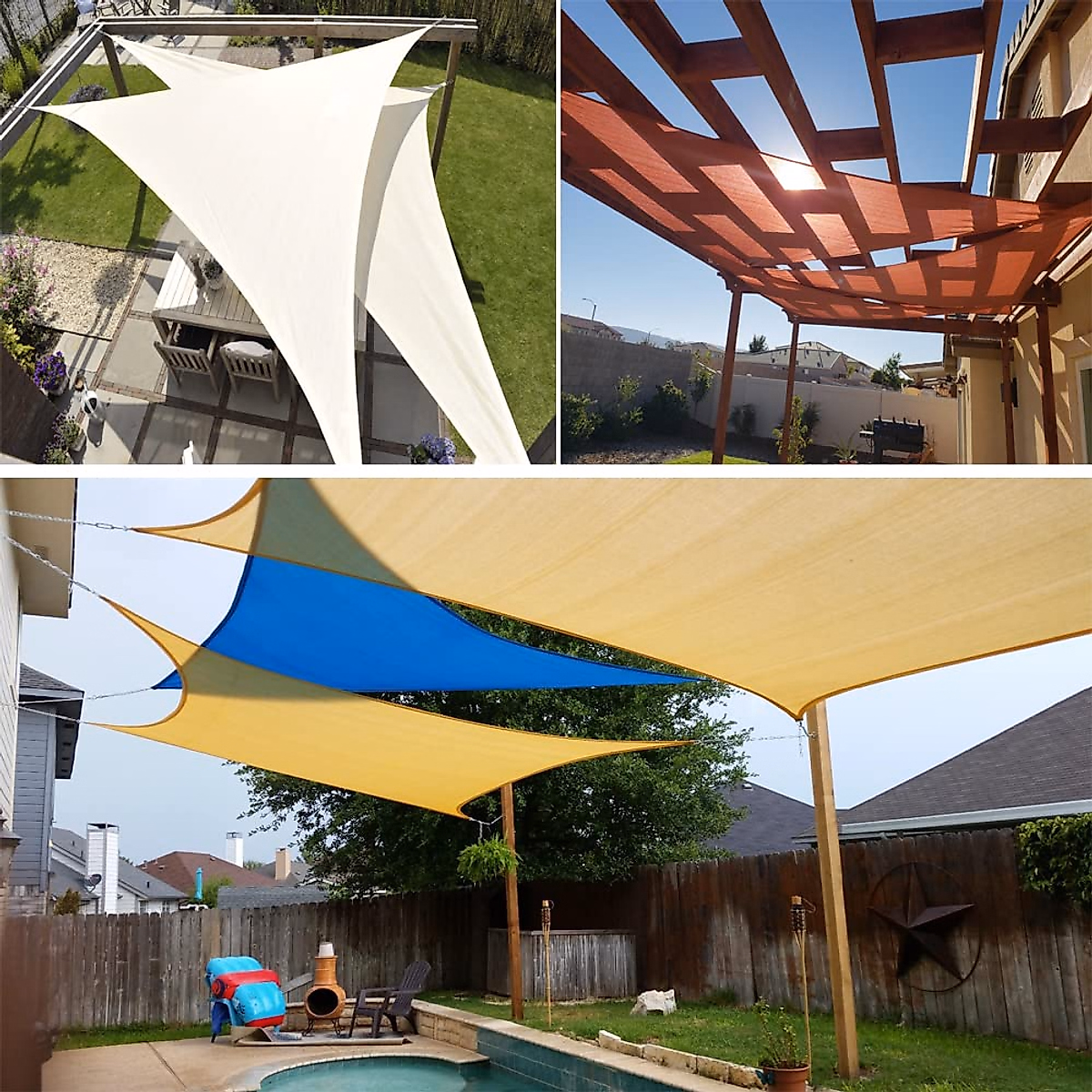 TooTaci Sun Shade Sail Hardware Kit with 1/8 Cable,304 Stainless Steel Shade Sail Hardware Kit 5inch with 100ft Stainless Steel Coated Cable,Rectangle/Triangle Sun Sail Hardware Kit for Outdoor Canopy