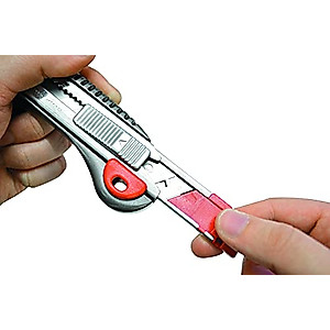 NT Cutter Heavy Duty Aluminum Die-Cast Grip Multi-Blade Cartridge Knife, 1 Knife (L-2000RP), Red.