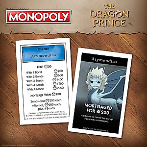 Monopoly: The Dragon Prince | Buy, Sell, Trade Characters Such as Ezran, Rayla, and Callum from The Netflix Series | Classic Monopoly Game | Officially-Licensed The Dragon Prince Merchandise
