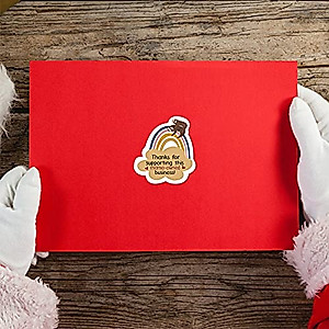 muminglong 1.5 Inch Thanks for Supporting This Mama - Owned Business Sloth Rainbow Sticker,Thank You Sticker, Small Business, Handmade Sticker,Packaging Sticker, 500 PCS