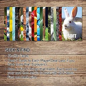 ORIENTAL CHERRY Outdoor Toys for Kids Ages 4-8 - Seek and Find Scavenger Hunt Card Game - Summer Fun Outside Yard Camping Activities for Family Toddlers Age 3-5 8-12