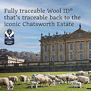 Woolroom Deluxe Wool Mattress Pad Full Size 100% Natural Hypoallergenic British Wool Mattress Topper Organic Cotton Cover - Handcrafted Extra Comfort Firm/Old Mattress - Superior Moisture Management