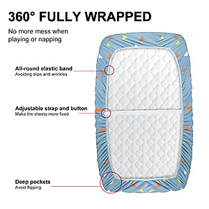 MooMoo Baby Fitted Bassinet Sheets 3 Packs Organic Cotton Jersey Bassinet Cover for Oval Hourglass & Rectangle Shaped Bassinet Pads 32 x 16 x 3”