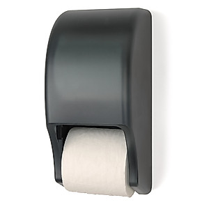 Palmer Fixture RD0028-01 Two-Roll Standard Tissue Dispenser, Dark Translucent