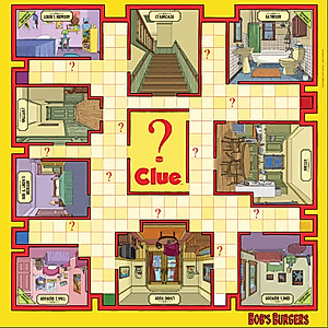 Clue Bobs Burgers Board Game | Themed Bob Burgers TV Show Clue Game | Officially Licensed Bob's Burgers Game | Solve The Mystery in This Unique Clue take on The Classic Board Game
