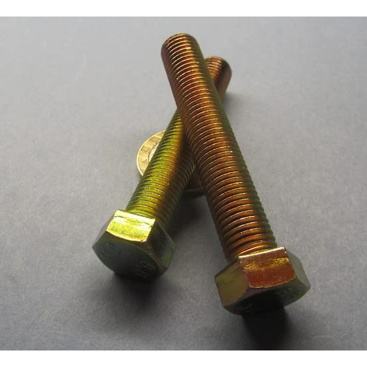 Class 8.8 Yellow Zinc Steel Bolts FT M8 x 1.25 mm x 60 mm Long 5 pcs