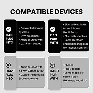 Avantree Relay - Premium Airplane Bluetooth 5.3 Adapter, Supports 2 AirPods or Headphones with aptX Adaptive, 3.5mm AUX Jack Wireless Audio Transmitter for Planes, Airline, Travel, TV