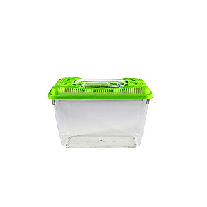 Penn-Plax Small World Habitat – Portable Clear and Transparent Plastic Tank – Excellent for Small Critters and Creatures – Easy to Clean & Handle – 0.6 Gallon