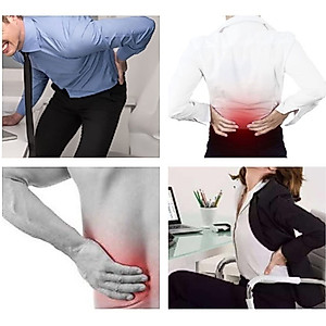 ZFF Self-Heating Waist Brace Belt Magnetic Back Brace Belt Heated Lumbar Support for Lower Back Pain Relief Muscle Injury Herniated Disc for Men and Women (Color : Black, Size : M/Medium)