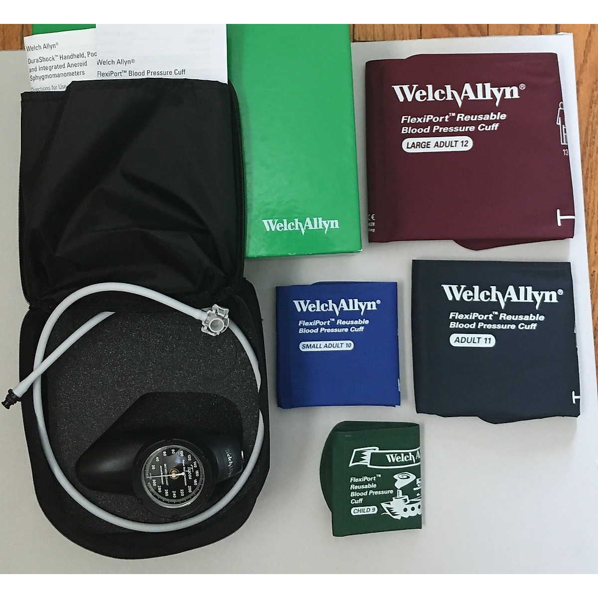 Welch Allyn DS58-MC Gauge with Family Practice Kit, Nylon Zipper Case