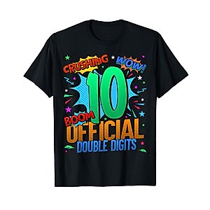 Official Double Digits 10th Birthday Awesome Since 2013 T-Shirt
