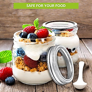 LOVE MOMENT 48PCS Canning Lids and Rings Regular Mouth, Food Grade Material, 100% Fit & Airtight for Regular Mouth Mason Jars