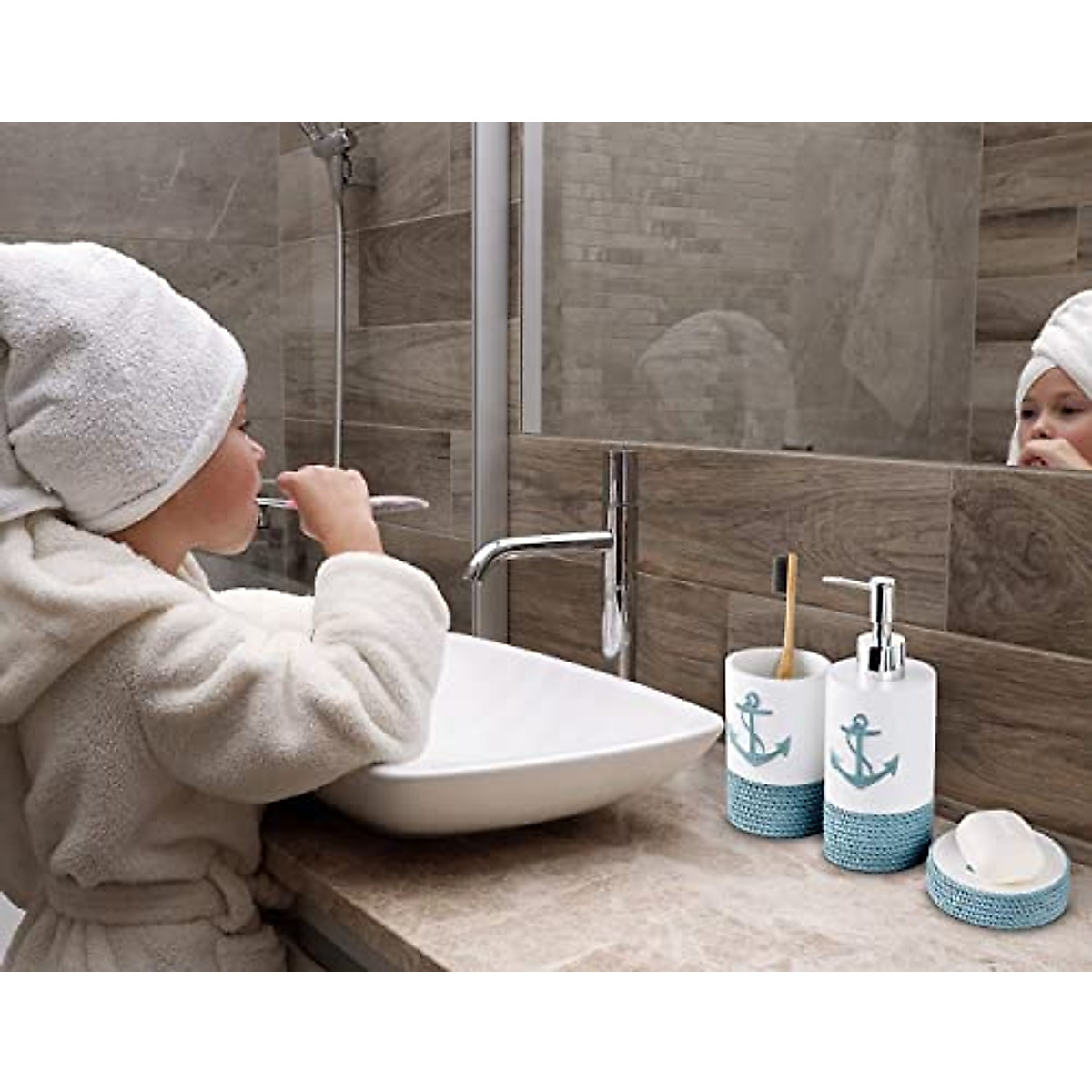 Nautical Wall Decor Set and Bathroom Accessories