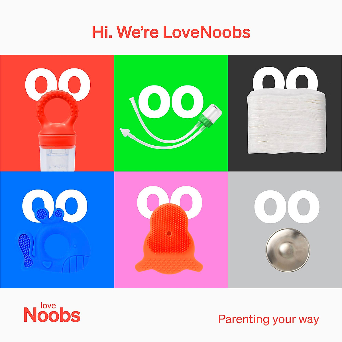 Baby Fruit Feeder by Love Noobs, Frozen Teething Toys for Babies, 2 Pack Baby Fruit Pacifier Feeder with 4 Extra Teats, Baby Eating Essentials, Frozen Teether, BPA Free Baby Feeding Supplies