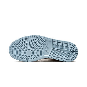 Nike Women's WMNS Air Jordan 1 Mid Se “Sesame”, Sesame/White/Flash Crimson/PSY, 8.5W