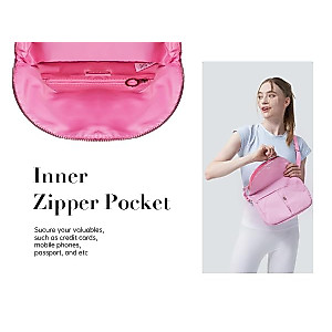 Iilyswee Crossbody Bag for Women, 5L All Night Festiva Bag Adjustable Strap Purse, Nylon Handbags for for Work College Gym Travel Casual Outdoor, Black