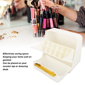 plplaaoo Storage Box for Lipstick, Lipstick Storage Box,Lipstick Organizer,Lipstick Holder,Separated Compartments Dustproof Waterproof Lip Glaze Case with Drawers, lipstick storage box storage box