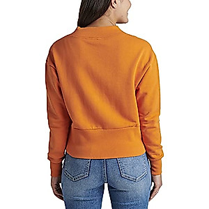 JAG Jeans Women's The Cross-Front Sweatshirt, Amber Glow, Medium