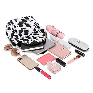Cow Print Mini Backpack Women Girls, Small Backpack Purse for Adults Teens Kids School Travel