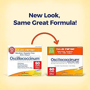 Boiron Oscillococcinum for Relief from Flu-Like Symptoms of Body Aches, Headache, Fever, Chills, and Fatigue - 60 Count (2 Pack of 30)