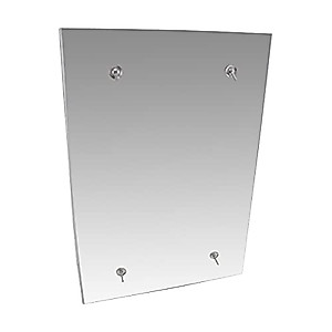 Renovators Supply Manufacturing Medicine Cabinets 19 3/4 in. x 13 1/8 in. Stainless Steel Rectangular Bathroom Wall Medicine Cabinet with Mirror and Mounting Hardware Opens Left to Right 