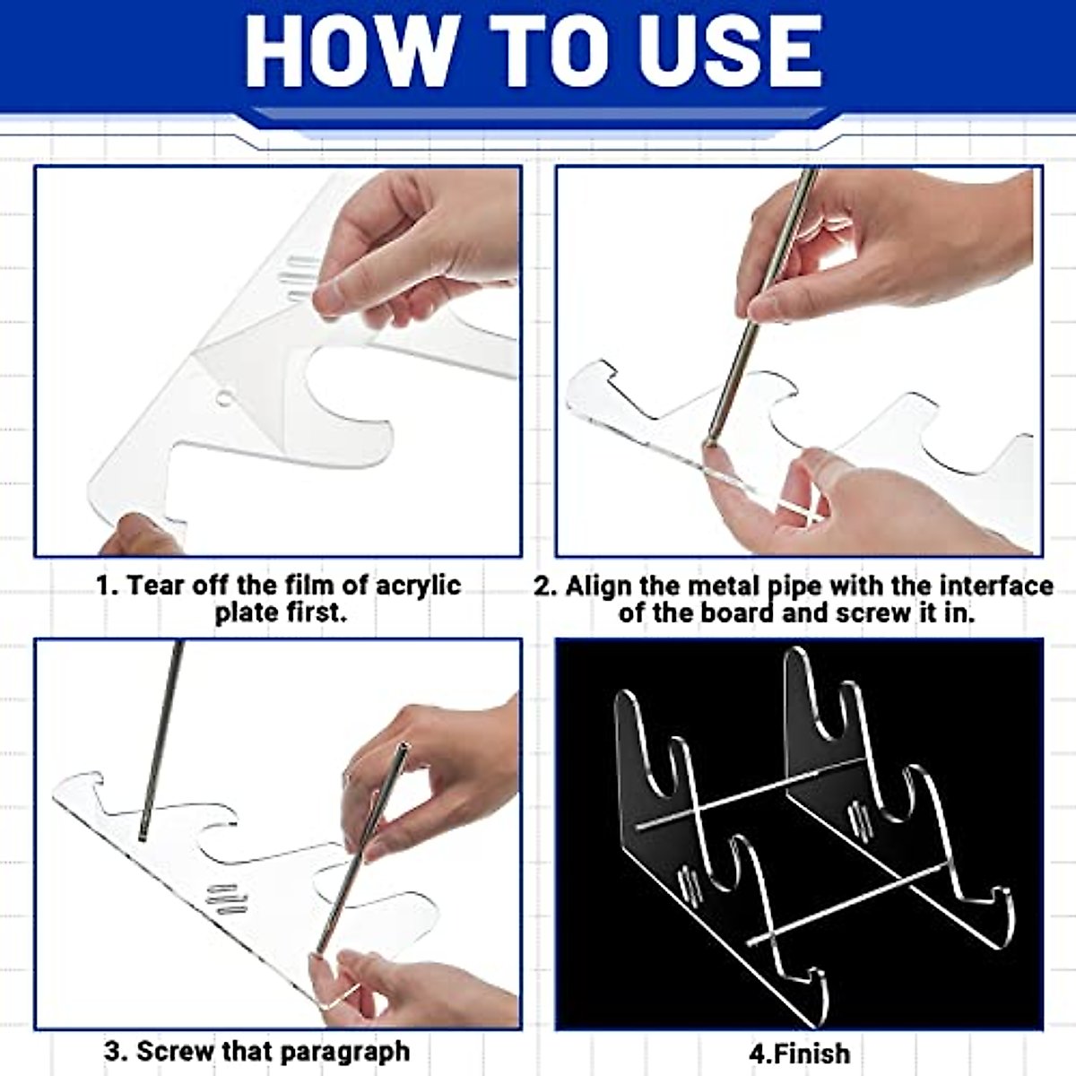 Acrylic Keyboard Display Stand Holder Mechanical Computer Keyboard Stand Shelf for Desk Transparent Acrylic Stand 3 Tier Keyboards Storage Holder Tray for Computer Tablet Picture Frame