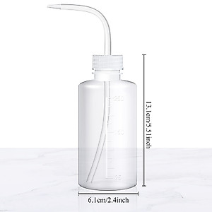 12 Pcs Lab Squeeze Bottle 250ml Plastic Safety Wash Bottles Squirt Bottle Tattoo Bottle for Cleaning Water Tools Plant Irrigation Experiments Tattoo Supplies, 8oz (Clear)